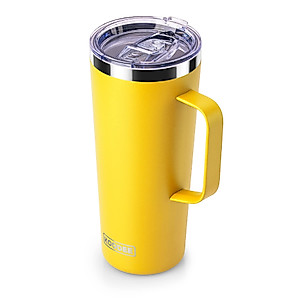 koodee Coffee Mug with Handle- 24 oz Insulated Coffee Travel Mug With Handle-Stainless Steel Vacuum Camping Mug Coffee Tumbler（Wine Red）