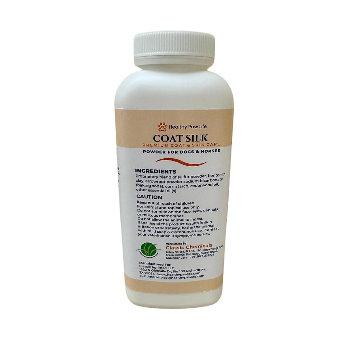 Coat Silk - Canine and Equine Dry Powder | Alleviate Odors and Itchiness | Relieves Rain Rot and Sweet Itch | Holistic Remedy and Soothing Formula | for Dogs and Horses