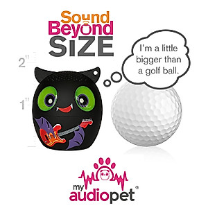 My Audio Pet Bat Mini Bluetooth Animal Wireless Speaker for Kids of All Ages - True Wireless Stereo – Your Portable Symphony for On-The-Go Sonic Bliss! Powerful Rich Room-Filling Sound (Bat in Black)