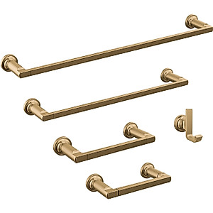 Delta Tetra (1-Pack) Towel Hooks Champagne Bronze Double Bathroom J Hooks Wall Mounted for Robes & Towels Hand Towel Hook Holder Kitchen, Bathroom Accessories 78935-CZ