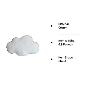 FLYING BALLOON Lovely Cartoon Clouds Shaped Throw Pillows Waist Rest Cushion Bedrest Reading Pillows Chair Back Cushion for Bedroom Office Car