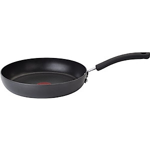T-fal E76505 Ultimate Hard Anodized Scratch Resistant Titanium Nonstick Thermo-Spot Heat Indicator Anti-Warp Base Dishwasher Safe Oven Safe PFOA Free Saute / Fry Pan Cookware, 10-Inch, Black