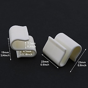 LUORNG 10PCS 23x23x19mm Cardboard Flat Hooks Shelf Hooks White Shelves Plastic S Hooks for Hanging Heavy Duty Kitchenware Towel Decoration