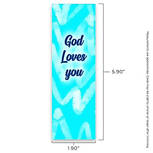 God Loves You, Psalm 86:5, Bulk Pack of 25 Christian Bookmarks for Kids, Childrens Bible Verse Book Markers, Sunday School Prizes with Memory Verses, Scripture Gifts for Kids & Youth