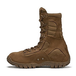 B Belleville Arm Your Feet Sabre 533 8 Inch Hot Weather Hybrid Combat Boots for Men - US Navy Army/Air Force Leather with Vibram Ibex Outsole (11 W, Coyote Brown)