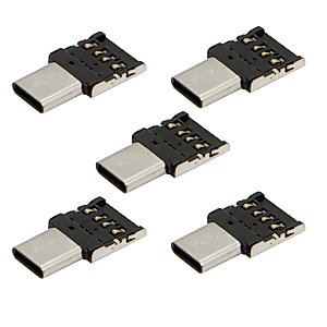 chenyang 5 Pack USB C OTG Adapter USB C Male to USB 2.0 Female Ultra Mini Size Connector Adapter