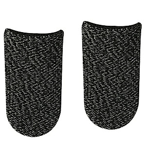 Dingspeciall Store Mobile Phone Gaming Sweat Proof Finger Cover 2PCS Fingertip Gloves Game Black+white