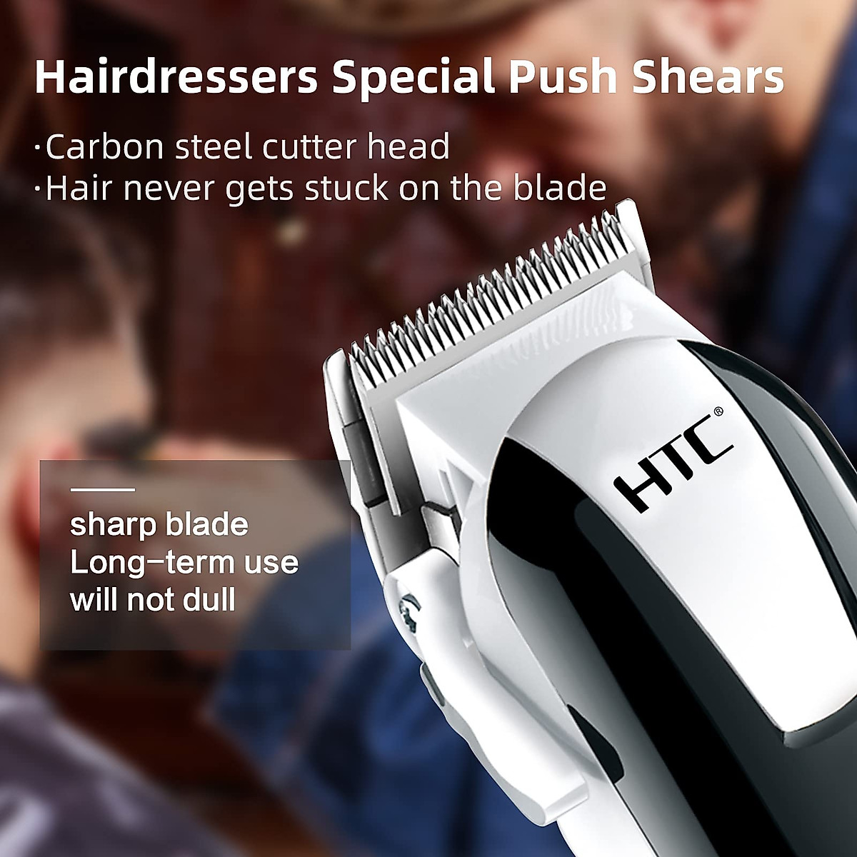 Riyuetan Hair Clippers for Men Professional Carbon Steel Blades Clippers for Hair Cutting High Speed Motor 7000rpm Barber Clippers with Cutter Head Adjuster Hair Trimmer for Men