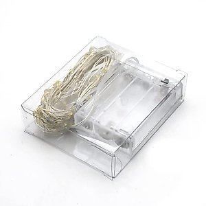 Led Fairy Lights Battery Operated Mini Battery Powered Silver Wire Starry Fairy Lights for Bedroom, Christmas, Parties, Wedding, Centerpiece, Decoration (Blue)