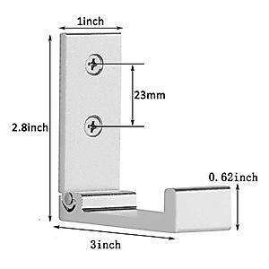 Latomex Folding Coat Hooks, Wall Hooks for Hanging Aluminum Alloy Cloth Hanger Coat Hanger Headphones Holder Headset Wall Hanger Hook- Pack of 4 (Silver)