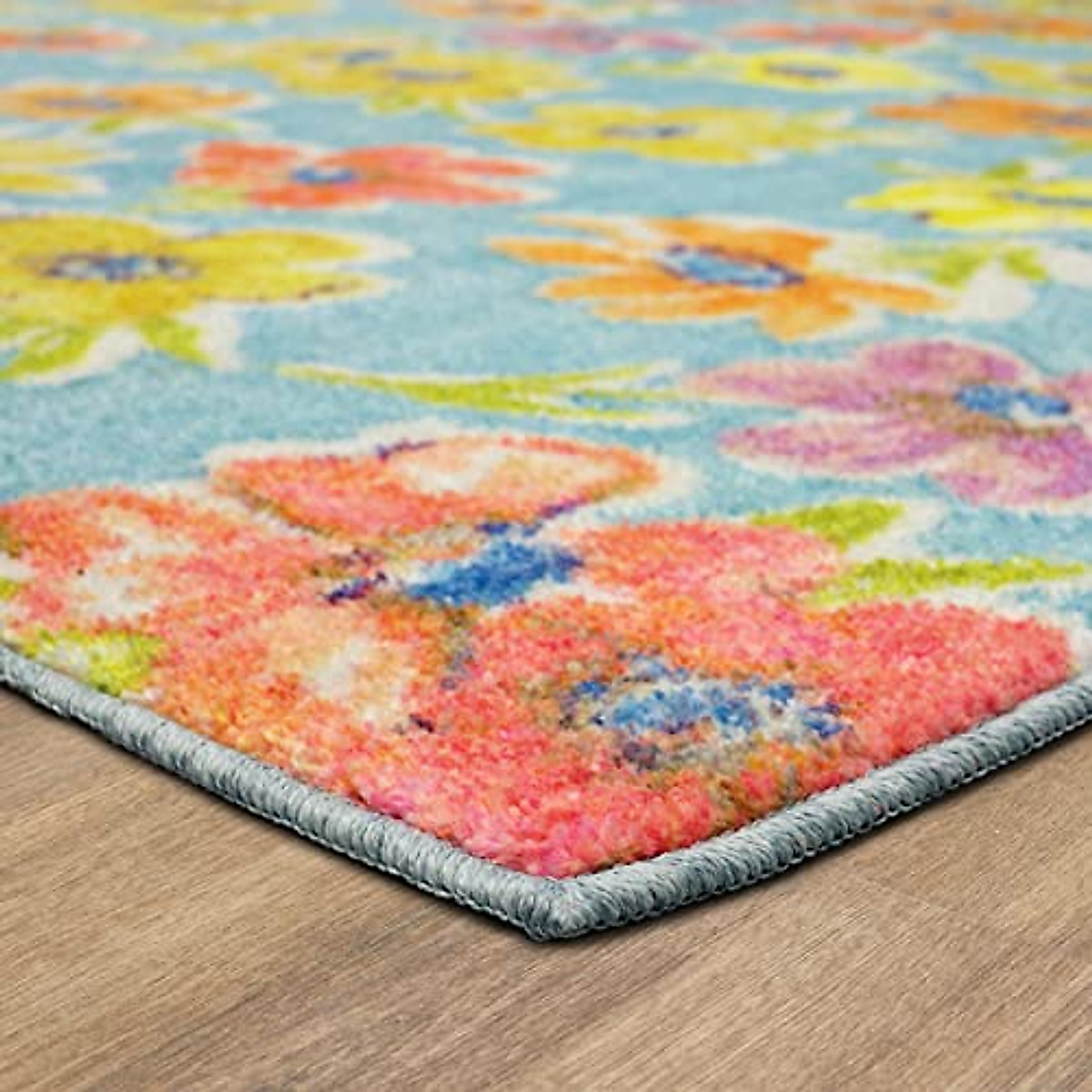 Mohawk Home Scatter Blooms Blue 3' x 5' Area Rug