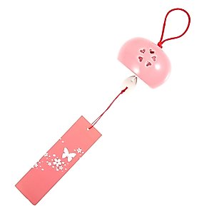 OSALADI Japanese Ceramic Wind Chimes Balcony Pendant Ceramic Wind Bell Wind Chime Bell Wind Bell Pendant Wind Bell Charm Vintage Wind Chime Home Decor Crystal Ceramics Car Accessories F01