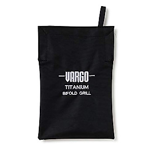 Vargo Titanium Bifold Grill | Foldable Campfire Grill for Outdoor Cooking | Portable Titanium Grill Surface with Legs | 60+ Square Inch Cooking Surface for Backpackers and Campers