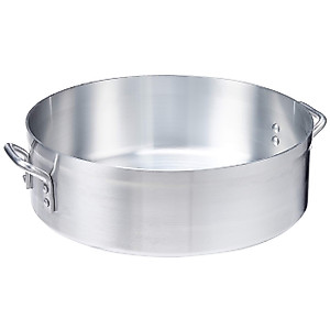 Winco USA Super Aluminum Braizer, Heavy Weight, 24 Quart, Aluminum