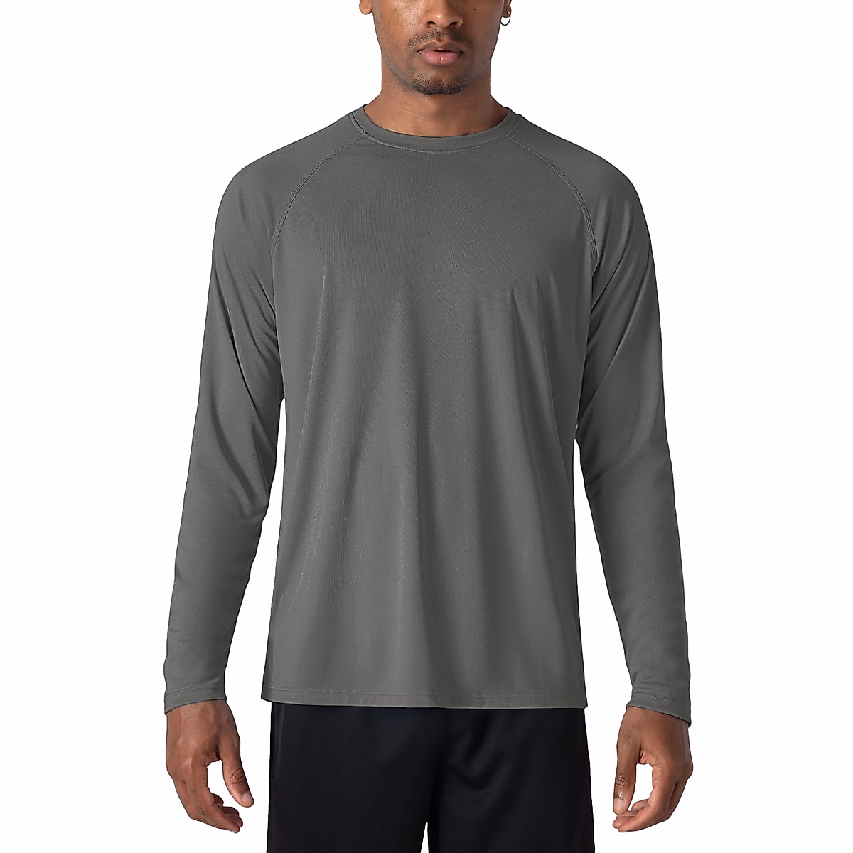 Fishing Shirts for Men Long Sleeve UV Shirts Sun Shirts Running Shirts Workout Shirts Rashguard Hiking Shirts Swim Shirts UPF 50 Shirts Dark Grey