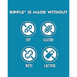 Ripple Vegan Protein Shake, Vanilla | 20g Nutritious Plant Based Pea Protein in Ready to Drink Cartons | Non-GMO, Non-Dairy, Soy Free, Gluten Free, Lactose Free | Shelf Stable | 11 Fl Oz (4 Pack)
