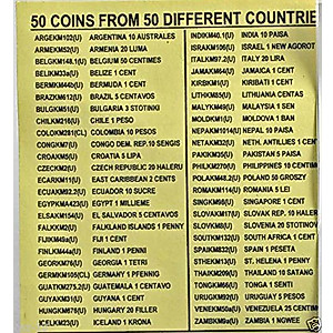 1993 50 Different Coins From 50 Different Countries Uncirculated Set With List Uncirculated