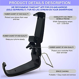 Chasdi X1 Controller Phone Holder Clamp Clip for Xbox One and fits iPhone Samsung LG Sony Huawei HTC