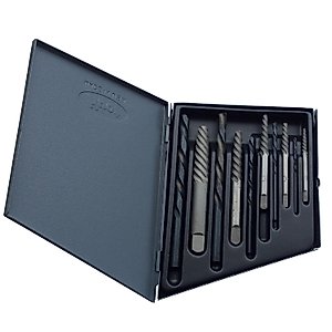 Drill America DEWEZS1-5W/DRL Screw Extractor Set with Left Hand Drill Bit, 1-5, Dew Series