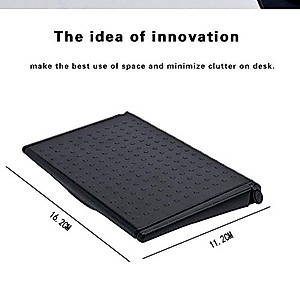 YOKEPO 6-Inch Wide Platform Solid Screen Shelf Adjustable Mount Desktop PC Monitor Used to Place Cable Box Speakers Apple TV Playstation Camera Frames Remote - Black