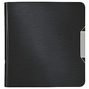 Leitz 11080094 multifunction folder (A4, round back (8, 2 cm wide) elastic band closure, plastic, Active Style) satin black