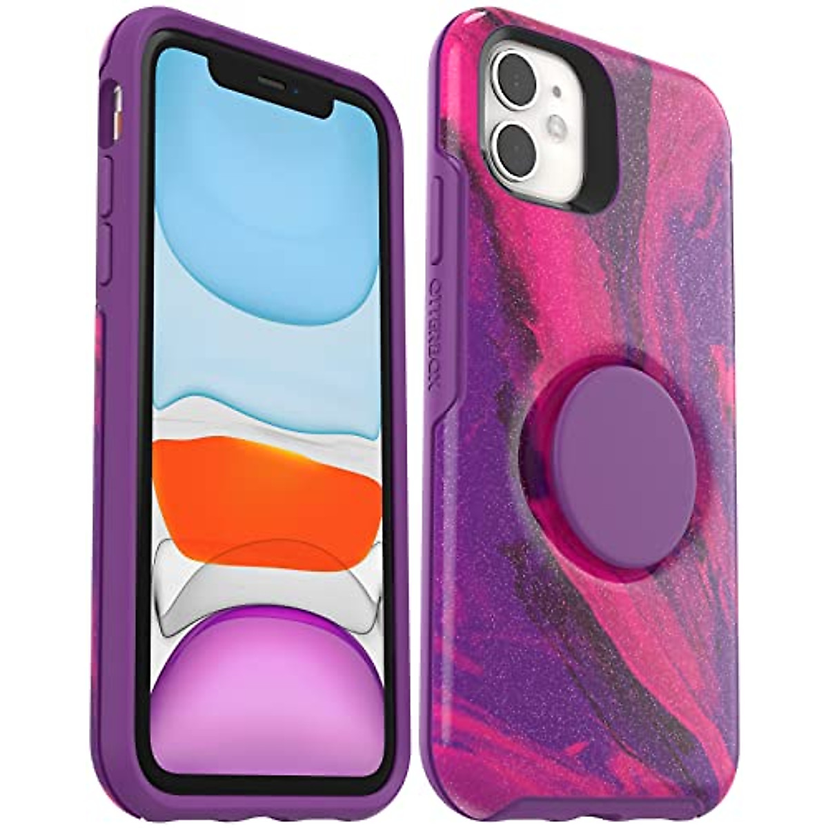 OtterBox + Pop Symmetry Series Case for iPhone 11 (NOT Pro/Pro Max) Non-Retail Packaging - Berry Flow