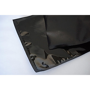 WISPAK Vacuum Sealer Bags food grade BPA free vac seal 100 pieces (Black/Black, 11x24)