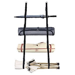 Everkeen Camping Chair Wall Storage for Garage Hanging Organizer, Adjustable Nylon Storage Straps with Quick Release Buckles,Wall Mounted Holder for Beach Chairs,Umbrella,Yoga Mats