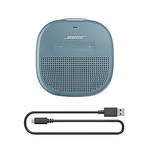 Bose SoundLink Micro Bluetooth Waterproof Speaker with Microphone - Stone Blue (Renewed)