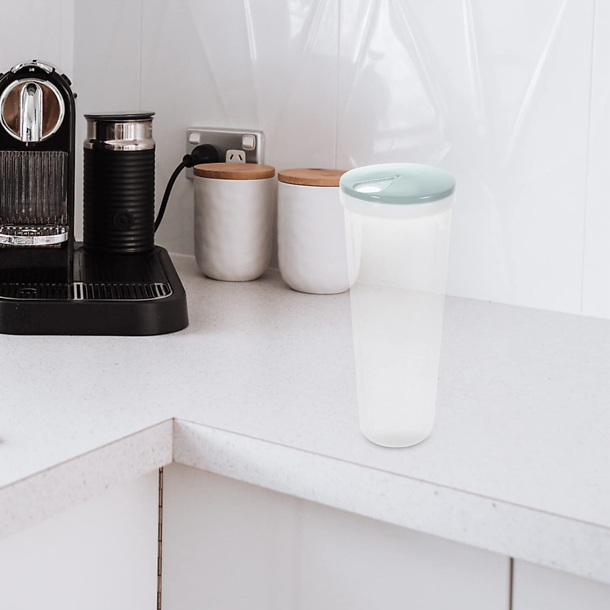 Kichvoe Pasta Storage Bin Pasta Storage Container Airtight Spaghetti Box Pantry Noodles Canister Holder Plastic Food Containers with Lock Lids for Dry Food Noodle Sugar Flour Cereal