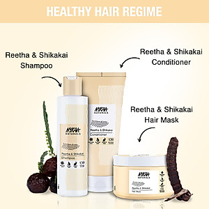Nykaa Naturals Shampoo, Reetha and Shikakai, 6.76 oz - Hair Growth Shampoo - Revives Dull Hair and Strengthens Roots - Safe for Colored Hair