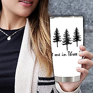 DOINB TIAN Insulated Tumbler Meet Me In Three Pines Stainless Steel Coffee Cup 20 Oz Vacuum Tumblers Travel Mug, White