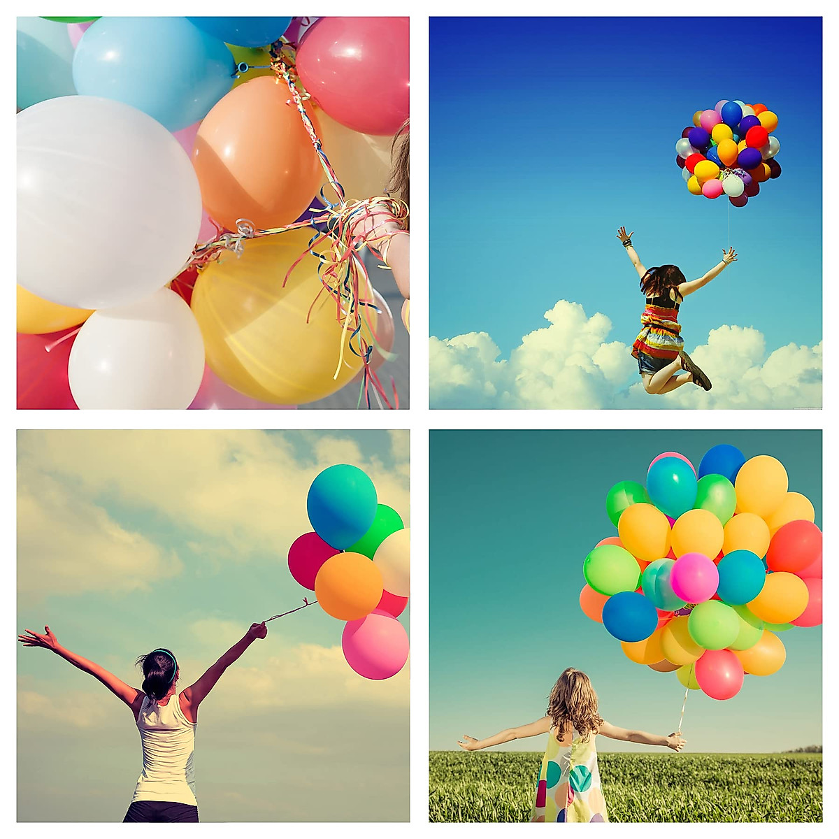100PCS Vibrant Rainbow Balloons for Any Party & Event