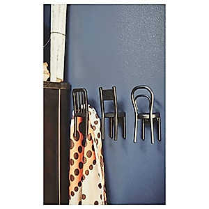 Ikea Fjantig Plastic Hook, Black, Pack of 3, Height 12 cm