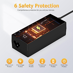 65W Laptop Charger for Toshiba Satellite C55 C55D C655 C855 C855D L55 L745 L655 L755 P755 S55 S55T A105 A215 A505 A665; PA3822U-1ACA, PA3917U-1ACA, PA5177U-1ACA, PA5178U-1ACA Power Supply Cord