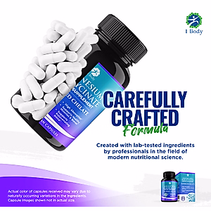 1 Body Magnesium Bisglycinate Supplement, 44 mg Pure Chelated Formula, 120 Capsules, Maximum Absorption, Muscle Cramp Relief