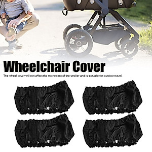 Wheelchair Cover, Baby Stroller Wheel Cover Hand Washable for Wheelchairs for Strollers for Outdoor Travel Fit for 4.7-5.5 Inch Dia Wheels