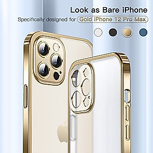 Alphex Beyond Clear Magnetic for iPhone 15 Pro Case, Compatible with MagSafe, Official Color Match for iPhone, 12FT Military Grade Shockproof Phone Cover 6.7 inch 2023 New, Aurum Titanium