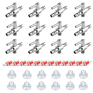 GDQLCNXB 12Pcs Aquarium Fish Tank Air Pump Splitter,3/16" Standard Hose Lines,One-Way Air Flow Control Lever Valve Splitter Distributor for Fish Tank