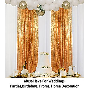 Sequin Curtains 2 Panels 2FTx8FT Gold Glitter Backdrop Gold Sequin Photo Backdrop Wedding Pics Backdrop Y1121