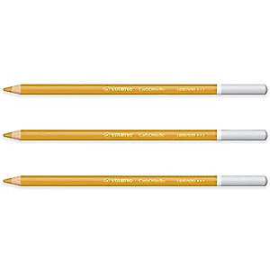 STABILO Chalk-Pastel Pencil CarbOthello - Pack of 3 - Golden Ochre (690)