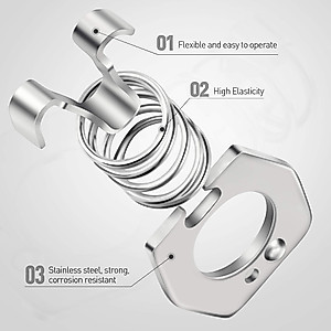 Frienda 4 Pieces Water Heater Cam Lock Metal Water Heater Door Latch RV Camper Hot Water Heater Cover Door Latch Fastener, Silver Color