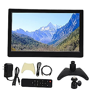 Qiilu 11.6 Inch LCD Monitor with VGA HD Multimedia Interface Portable 1080P HD Color Screen with Speaker Remote Control 100‑240V Interface: VGA, HD Multimedia Interface, Video,