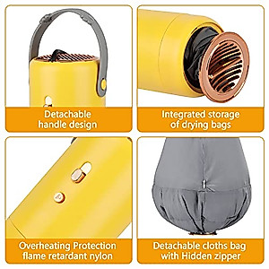 Mini Portable Clothes Dryer 110V Multifunctional Small Dryer with Big Clothes Bags and Warm Shoe Expansion Tube for Home Apartments Dormitory Travel