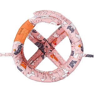 RUIXIB Infant Baby Safety Helmet Soft No Bumps Head Protective Hat Adjustable Head Cushion Bumper Bonnet for Crawling Walking (Pink Forest), One Size