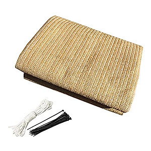 ALBN Balcony Privacy Screen Windshield Sunshade with Rope and Cable Ties, 100% HDPE Garden Balcony Cover, 48 Sizes (Color : Beige, Size : 150x700cm)