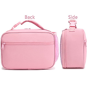 FlowFly Kids Lunch box Insulated Soft Bag Mini Cooler Back to School Thermal Meal Tote Kit for Girls, Boys, Glitter-RainBow