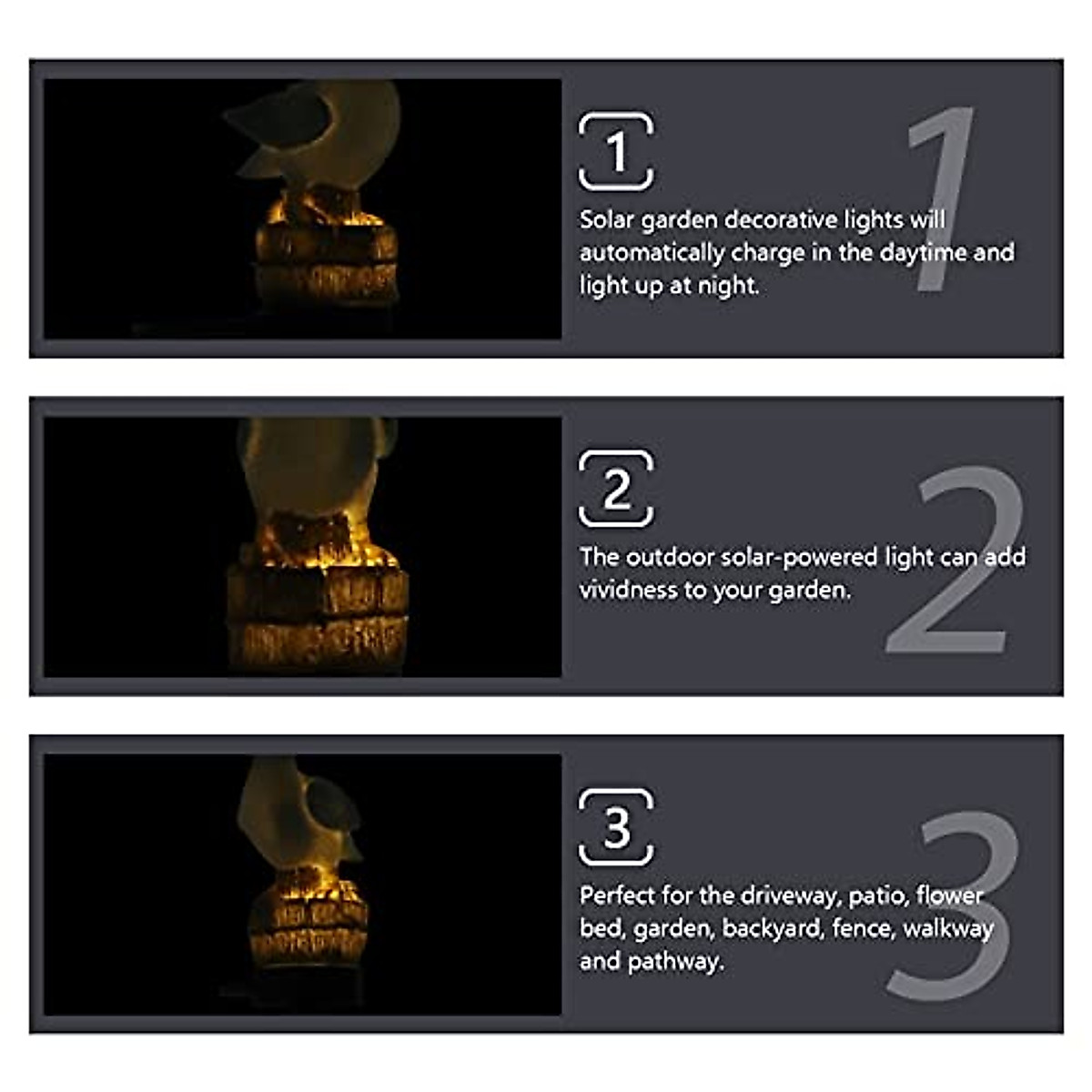 balacoo Solar Lights Decoration Lights Outdoor Outdoor Lights Seabird Landscape Lights Led Pathway Lights Home Garden Outdoor Pathway Decor LED Spotlight Outdoor Decor