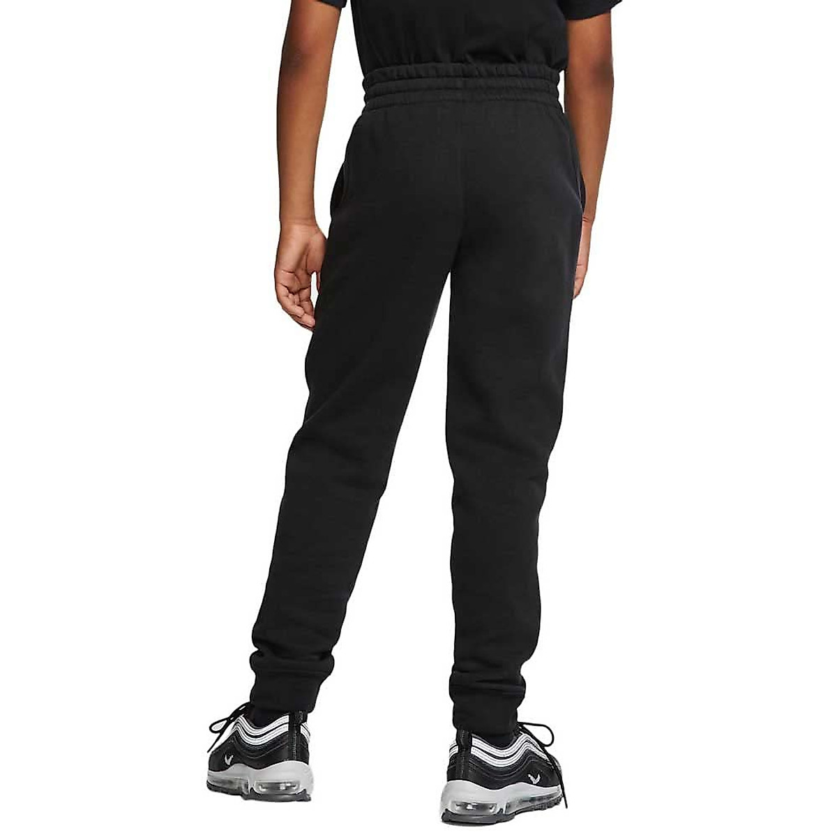Nike Boy's NSW Club Jogger Fleece Pant, Black/Black/White, Large