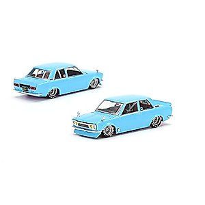 Datsun 510 Street Tanto V1 Hang Hau Blue Designed by Jun Imai Daniel Wu x Kaido House Special 1/64 Diecast Model Car by True Scale Miniatures KHMG042